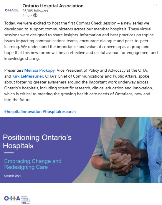 Health System News OHA’s 2024-2025 Year in Review